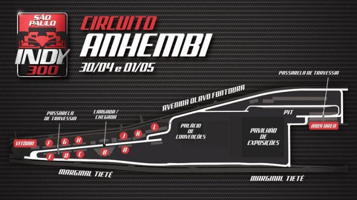Indy 300 São Paulo map - Map of Indy 300 São Paulo (Brazil)