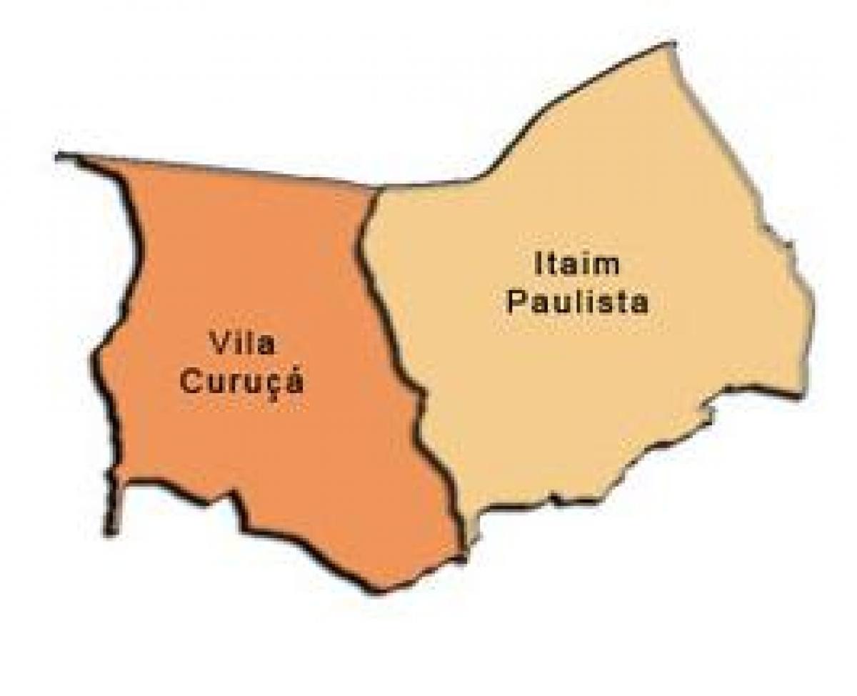 Itaim Paulista - Vila Curuçá sub-prefecture map - Map of Itaim Paulista ...