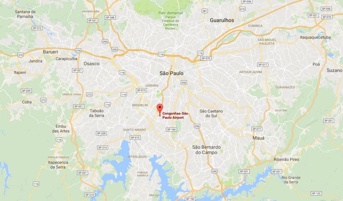 São Paulo Congonhas airport map - Map of São Paulo Congonhas airport ...